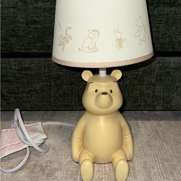 Disney | Other | Disney Beige Bear Lamp With Cream Shade | Poshmark